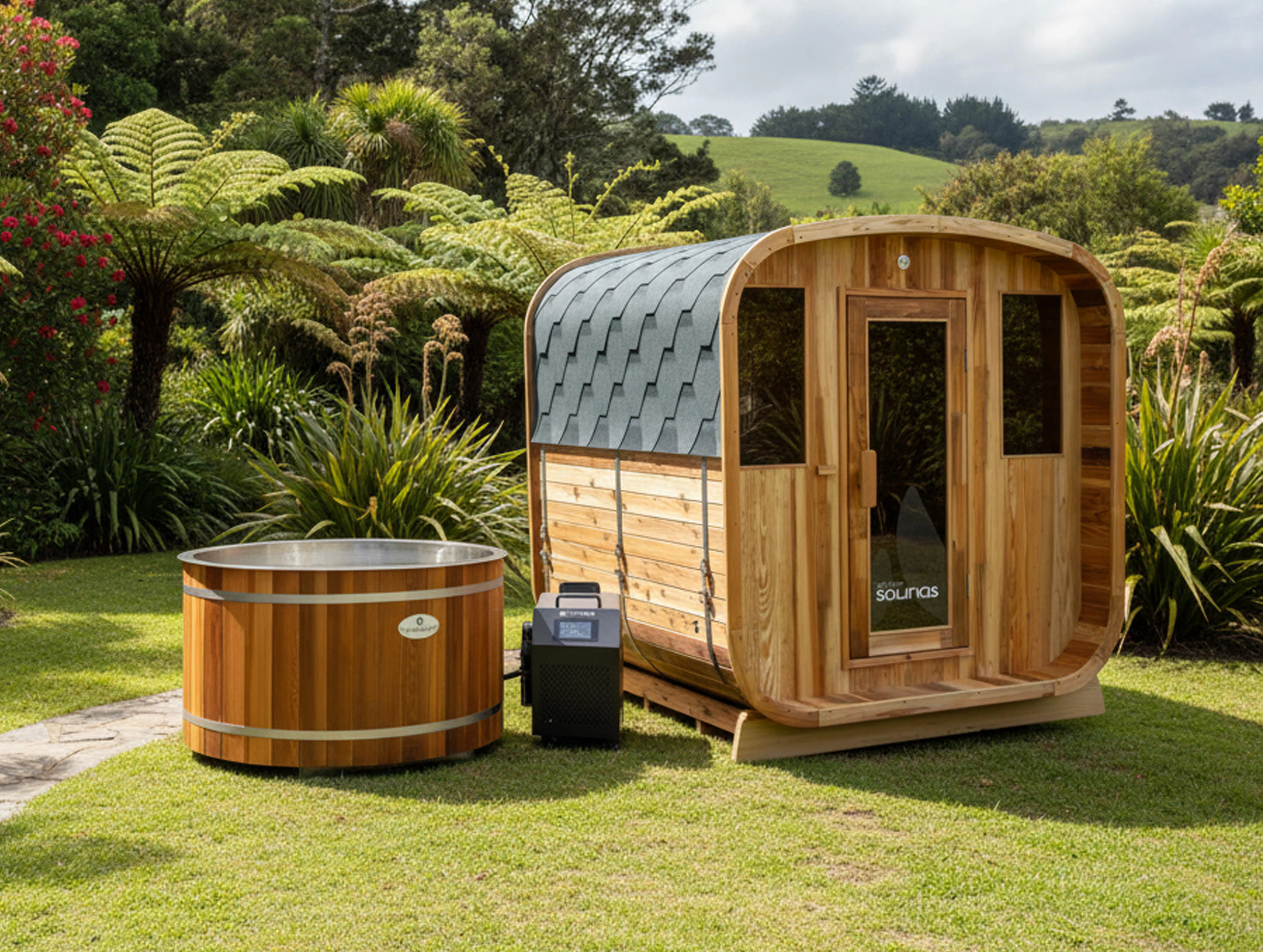 Cabin Sauna + Apollo Ice Bath Combo | Sauna & Cold Plunge | Alpine Spas™ AU