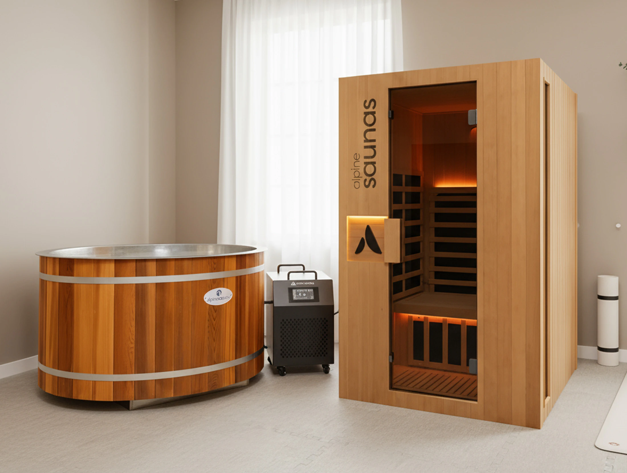 Copenhagen 2-Person IR Sauna + Apollo Ice Bath Combo | Alpine Spas™ AU